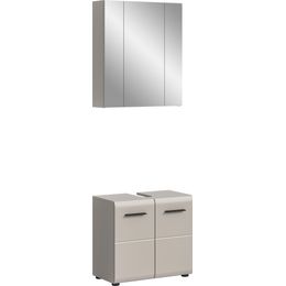 Badm&ouml;bel-Set Welltime "FLORENZ, TOPSELLER, 2-teilige Badkombination, hochwertige MDF-Front", kaschmir, B:60cm H:185cm T:30cm, Holzwerkstoff, MDF, Kastenm&ouml;bel-Sets, Badm&ouml;bel-Set, Bad-Kombination, Bad-M&ouml;bel, Badezimmer, Kombination, Kombi