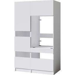 Mehrzweckschrank-Set BASIC BY BALCULINA "Washhome B/T/H 118x68x200 cm", wei&szlig;, B:118cm H:200cm T:68cm, Kastenm&ouml;bel-Sets, Breite 118cm, h&ouml;henverstellbare Metallf&uuml;&szlig;e