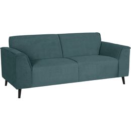 2,5-Sitzer DOMO collection "Amora tolle Verarbeitungsdetails, komfortabel", blau (petrol), B:193cm H:81cm T:90cm, Sofas, mit Federkern, Fu&szlig;h&ouml;he passend f&uuml;r g&auml;ngige Saugroboter