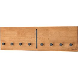 Hakenleiste Home Affaire "Dura", braun (wildeiche), B:80cm H:22cm T:4,6cm, Massivholz, Hakenleisten, aus FSC-zertifiziertem Massivholz, Breite 50 oder 80 cm