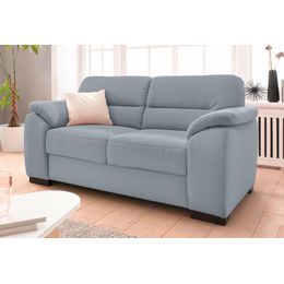 Sit & More 2-Sitzer SIT & MORE "Montego", grau (hellgrau), B:166cm H:88cm T:90cm, Luxus-Microfaser (90% Polyester, 10% Polyamid);Struktur (100% Polyester);Luxus-Microfaser ALTARA NUBUCK (100% Polyester), Sofas, mit Federkern