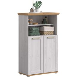 Midischrank Welltime "COSENZA", sibiu l&auml;rche nb, B:74cm H:116cm T:34cm, FSC-zertifizierter Holzwerkstoff, Schr&auml;nke, Midischrank, Midischrank, Badschrank, Bad, Badezimmer