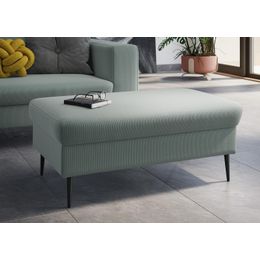 Sitzhocker DOMO collection "Modica", blau (t&uuml;rkis), B:99cm H:42cm T:65cm, Hocker, Sitzhocker, Auch in Cord, Fu&szlig;h&ouml;he passend f&uuml;r g&auml;ngige Saugroboter