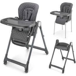 Hochstuhl Kinderkraft "TULO", Baby, Gr. B/H/T: 52cm x 112cm x 82,5cm, grau, St&uuml;hle Hochstuhl