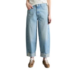 Marc O'Polo Weite Jeans MARC O'POLO DENIM "aus reiner Bio-Baumwolle", Damen, Gr. 26, L&auml;nge 30, light blau, Obermaterial: 100% Baumwolle, unifarben, kn&ouml;chelfrei, Jeans