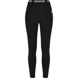 Leggings STARTER Black Label "Starter Black Label Damen Ladies Starter Logo Tape Leggings", Damen, Gr. S, US-Gr&ouml;&szlig;en, schwarz, 80% Polyimid, 20% Elasthan, unifarben, slim fit, Hosen Leggings