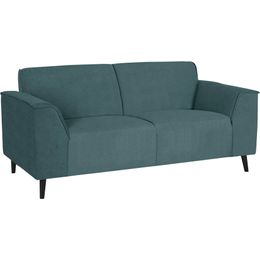 2-Sitzer DOMO collection "Amora moderne Formensprache, tolle Verarbeitungsdetails, komfortabel", blau (petrol), B:178cm H:81cm T:90cm, Sofas, mit Federkern, Fu&szlig;h&ouml;he passend f&uuml;r g&auml;ngige Saugroboter