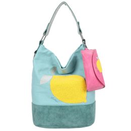 Henkeltasche Fritzi aus Preussen "Izzy07 Limited Squeezy Lemon", Herren, Gr. B/H/T: 17cm x 37cm x 27cm, mint, Kunstfaser, unifarben, Taschen, im sommerlichen Design