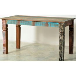 Esstisch Sit "Riverboat", bunt, B:140cm H:76cm T:70cm, Tische, Esstisch, Breite 140 cm, Shabby Chic, Vintage