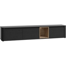 TV-Board FORTE, cabazone eiche, artisan eiche, B:215cm H:41,5cm T:41,3cm, Holzwerkstoff, Sideboards, TV-Board, B/H/T 215/41,5/41,3 cm, Stauraum, MDF Front