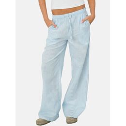 Chinohose ITS MAY "ITS MAY Trouser Cara", Damen, Gr. XS/S, US-Gr&ouml;&szlig;en, blau, Obermaterial: 95% Polyester, 5% Elasthan, Hosen Chinohose