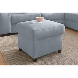 Sit & More Polsterhocker SIT & MORE "Montego", grau (hellgrau), B:58cm H:46cm T:58cm, Struktur (100% Polyester);Luxus-Microfaser ALTARA NUBUCK (100% Polyester);Luxus-Microfaser (90% Polyester, 10% Polyamid), Hocker, Hocker mit Stauraum Polsterhocker