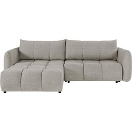 Ecksofa exxpo - SOFA FASHION "Livonia, B/T: 260/187, modern & praktisch f&uuml;r kleine R&auml;ume", mokka, B:260cm H:87cm T:187cm, Sofas, Ecksofa, Mit Bettfunktion & Bettkasten,hoher Sitzkomfort,inkl. Steppung, L-Form