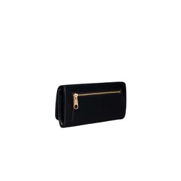 Geldb&ouml;rse Calvin Klein "CK LONG WALLET", Damen, schwarz, Leder, unifarben, Kleinlederwaren, Damen Geldbeutel, Portemonnaie mit Rei&szlig;verschluss-Innenfach