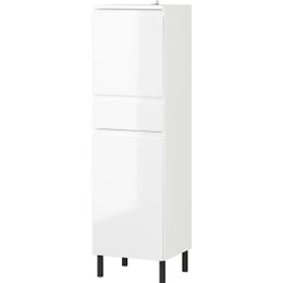 Midischrank Germania "Scantic", wei&szlig;, B:34cm H:120cm T:34cm, Holzwerkstoff, MDF, Schr&auml;nke, Midischrank, mit griffloser Optik