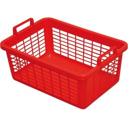 W&auml;schekorb Lockweiler, rot, B:43cm H:25cm T:62cm, Kunststoff, W&auml;schesammler, W&auml;schekorb, Kunststoff, 45 Liter, eckig