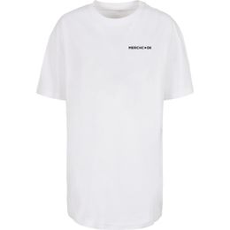 T-Shirt Merchcode "Merchcode Damen Ladies Break The Rules Oversized Boyfriend Tee", Damen, Gr. M, wei&szlig;, 100% Baumwolle, bedruckt, oversize, Rundhals, Shirts T-Shirt