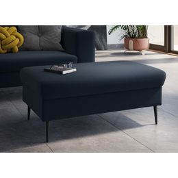 Sitzhocker DOMO collection "Modica", blau, B:99cm H:42cm T:65cm, Hocker, Sitzhocker, Auch in Cord, Fu&szlig;h&ouml;he passend f&uuml;r g&auml;ngige Saugroboter