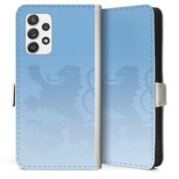 DeinDesign Galaxy A52s 5G Handy Klapph&uuml;lle Handyh&uuml;lle aus Kunst Leder wei&szlig; Flip Case Official Licensed Product Logo Tsv 1860 M&uuml;nchen Sideflip mit Lasche