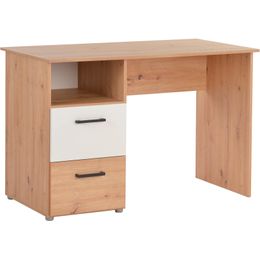 Schreibtisch Arthur Berndt "Bente", artisan oak, wei&szlig;, B:115cm H:77cm T:60cm, Tische, Schreibtisch