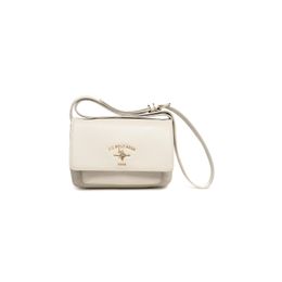 Schultertasche U.S. Polo Assn. "STANFORD FLAP BAG Damen", Damen, Gr. B/H/T: 8cm x 16cm onesize, sanftes wei&szlig;, Polyurethan, Taschen Schultertasche, Schultertasche Damen, kleine Handtasche, Fashion, Lifestyle, Sale