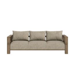 Sofa Karup Design "Bare Sofa, Schlafsofa mit Boxspring, 3-Sitzer, Couch, Bettfunktion", carob braun, warm sand, B:225cm H:82cm T:94cm, Bezug: 100% Polyester. Kissenf&uuml;lling: Schaumstoffgranulat, Sofas, Boxspring-Matratze mit Sprungfedern, 3 R&uuml;ckenkissen, Made in Europe