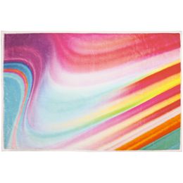 Badematte Kleine Wolke "Vibes", bunt (multicolor), H:5mm, Polyester, Badematten, Badematte, Badteppich, bedruckt, modernes Design, kr&auml;ftige Farben