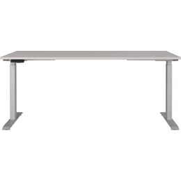Schreibtisch Germania "Jet", grau (kaschmir, silber, silber, kaschmir), B:180cm H:72cm T:80cm, Tische, Schreibtisch, moderne Farbvariationen, Breite 120/140/160/180 cm, Made in Germany
