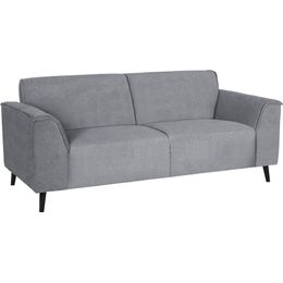 2,5-Sitzer DOMO collection "Amora tolle Verarbeitungsdetails, komfortabel", grau, B:193cm H:81cm T:90cm, Sofas, mit Federkern, Fu&szlig;h&ouml;he passend f&uuml;r g&auml;ngige Saugroboter