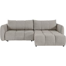 Ecksofa exxpo - SOFA FASHION "Livonia, B/T: 260/187, modern & praktisch f&uuml;r kleine R&auml;ume", mokka, B:260cm H:87cm T:187cm, Sofas, Ecksofa, Mit Bettfunktion & Bettkasten,hoher Sitzkomfort,inkl. Steppung, L-Form