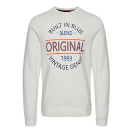 Longpullover Blend "Sweatshirtpullover BHSweatshirt", Herren, Gr. XL, wei&szlig; (snow wei&szlig;), Obermaterial: 100% Baumwolle CO., Sweatshirts Longpullover