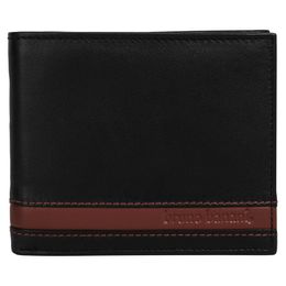 Geldb&ouml;rse Bruno Banani, Herren, schwarz, Leder, leicht gl&auml;nzend, unifarben, Kleinlederwaren, echt Leder