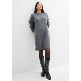 bonprix Strickkleid, grau, Gr.44/46 (L), Kurzes Strickkleid in loose fit