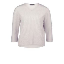 Strickpullover Betty Barclay "Damen mit V-Ausschnitt", Damen, Gr. 40, beige (light beige melange), Strick, Obermaterial: 50% Viskose, 27% Polyamid, 23% Polyester, figurumspielend normal, V-Ausschnitt, Pullover Strickpullover