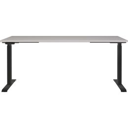 Schreibtisch Germania "Lemont", braun (kaschmir, schwarz, kaschmir), B:180cm H:72cm T:80cm, Tische, Schreibtisch, Elektrisch h&ouml;henverstellbarer Schreibtisch