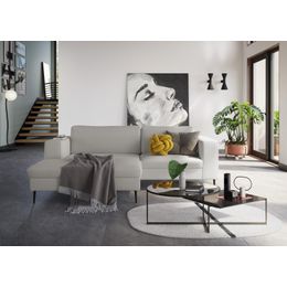Ecksofa DOMO collection "Modica kompakt und elegant, Breite 244, L-Form", silber, B:244cm H:83cm T:173cm, Sofas, Ecksofa, Auch in Cord, Fu&szlig;h&ouml;he passend f&uuml;r g&auml;ngige Saugroboter