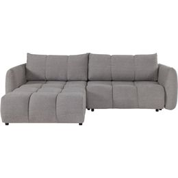 Ecksofa exxpo - SOFA FASHION "Livonia, B/T: 260/187, modern & praktisch f&uuml;r kleine R&auml;ume", grau, B:260cm H:87cm T:187cm, Sofas, Ecksofa, Mit Bettfunktion & Bettkasten,hoher Sitzkomfort,inkl. Steppung, L-Form