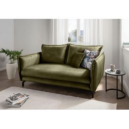 Ecksofa Home Affaire "Lazio modern und bequem, schmale Armlehnen, tolle Detailverarbeitung", gr&uuml;n, t&uuml;rkis, B:198cm H:94cm T:110cm, Sofas, Ecksofa, Armlehnen verstellbar