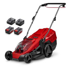 Akkurasenm&auml;her Einhell "GE-CM 36/43 Li M", rot (rot, schwarz), Rasenm&auml;her, 2x4,0Ah