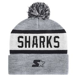 starters Bommelm&uuml;tze STARTER "Starter M&uuml;tze San Jose Sharks Black Ice Beanie", Damen, Gr. onesize, mehrfarbig, 100% Polyacryl, M&uuml;tzen