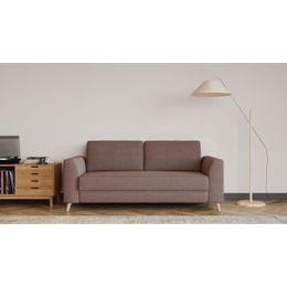 BRUNO Schlafsofa 160cm in Dunkelgrau | stabiles Massivholz & Boxspringkomfort