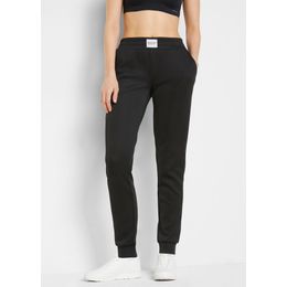 bonprix Sport-Jogginghose schnelltrocknend, schwarz, Gr.56/58 (3XL), Sport-Jogginghose mit B&uuml;ndchen