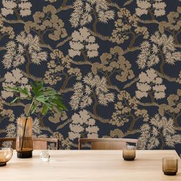 Vliestapete Sublime "TREES", blau, B:0,52m L:10m, Vlies, Tapeten, Design Tapeten