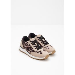 bonprix Sneaker mit Animal-Details, beige, Gr.37, Verspielter Sneaker mit Animal Details