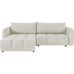 Ecksofa exxpo - SOFA FASHION "Livonia, B/T: 260/187, modern & praktisch f&uuml;r kleine R&auml;ume", beige, B:260cm H:87cm T:187cm, Sofas, Ecksofa, Mit Bettfunktion & Bettkasten,hoher Sitzkomfort,inkl. Steppung, L-Form