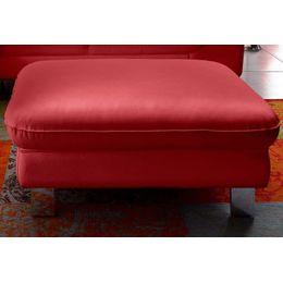 Hocker COTTA "Driver", rot, B:101cm H:43cm T:65cm, Luxus-Kunstleder;LEDER BEEFY (ein abgedecktes Spalt-Rindsleder) im Sitz, Korpus in Kunstleder;NaturLEDER (echtes Rindsleder);Kunstleder SOFTLUX;LEDER/ NaturLeder: Bitte beachten Sie, dass Lederbez&uuml;ge mehr N&auml;hte aufweisen als Stoffbez&uuml;ge., Hocker, Hocker, mit edlen Metallf&uuml;&szlig;en