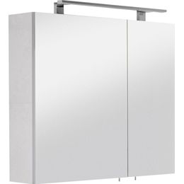 Spiegelschrank Optifit "Mino", wei&szlig; (seidenglanz wei&szlig;), B:80cm H:68cm T:17,6cm, Schr&auml;nke, Spiegelschrank, Breite 80 cm
