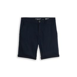 Tom Tailor Herren Regular Chino Shorts, blau, Uni, Gr. 33