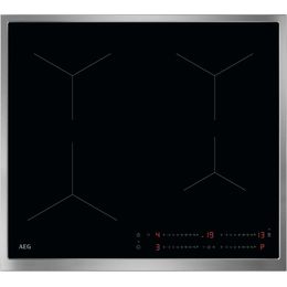 AEG Induktions-Kochfeld "TO641A0AXB", schwarz, B:57,6cm H:4,9cm T:51,6cm, Kochfelder, mit Edelstahlrahmen, mit vier Kochzonen, mit PowerBoost-Funktion