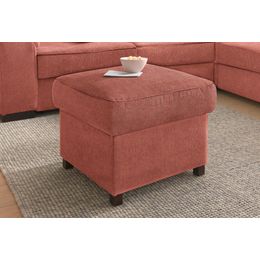Sit & More Polsterhocker SIT & MORE "Montego", orange (terra), B:58cm H:46cm T:58cm, Struktur (100% Polyester);Luxus-Microfaser ALTARA NUBUCK (100% Polyester);Luxus-Microfaser (90% Polyester, 10% Polyamid), Hocker, Hocker mit Stauraum Polsterhocker